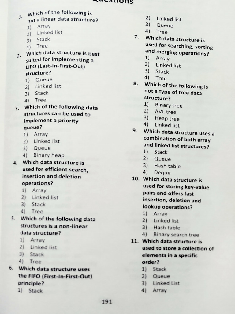 Data Structures MCQ | PDF