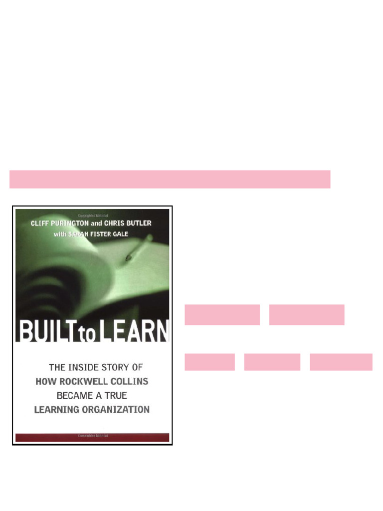 (Ebook) Built to Learn: The Inside Story of How Rockwell Collins Became ...