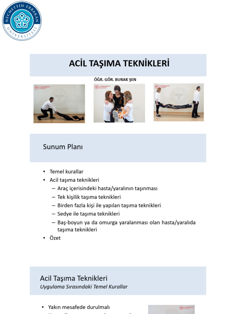 3 Acil Tasima Teknikleripptx | PDF