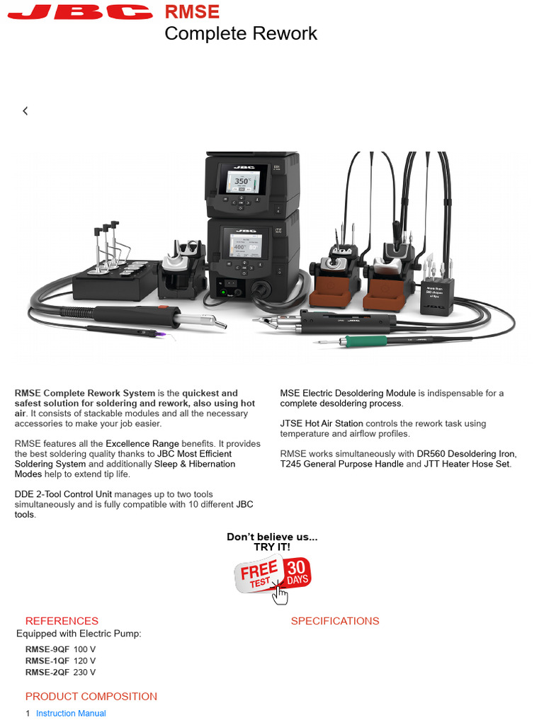 RMSE Complete Rework Soldering System | PDF | Home Appliance