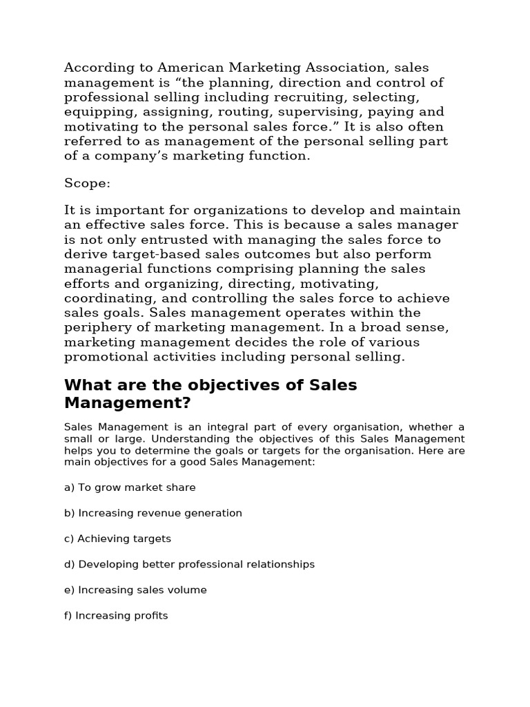 Sales and Distribution Management | PDF | Sales | Marketing