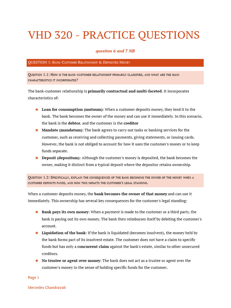 Vhd Practice Questions.docx-1 | PDF | Letter Of Credit | Negotiable ...