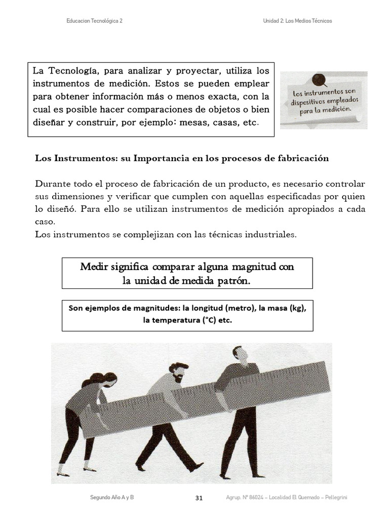 Educ Tecnológica 2 U2 Actividad 6 | PDF | Medición | Mecanización