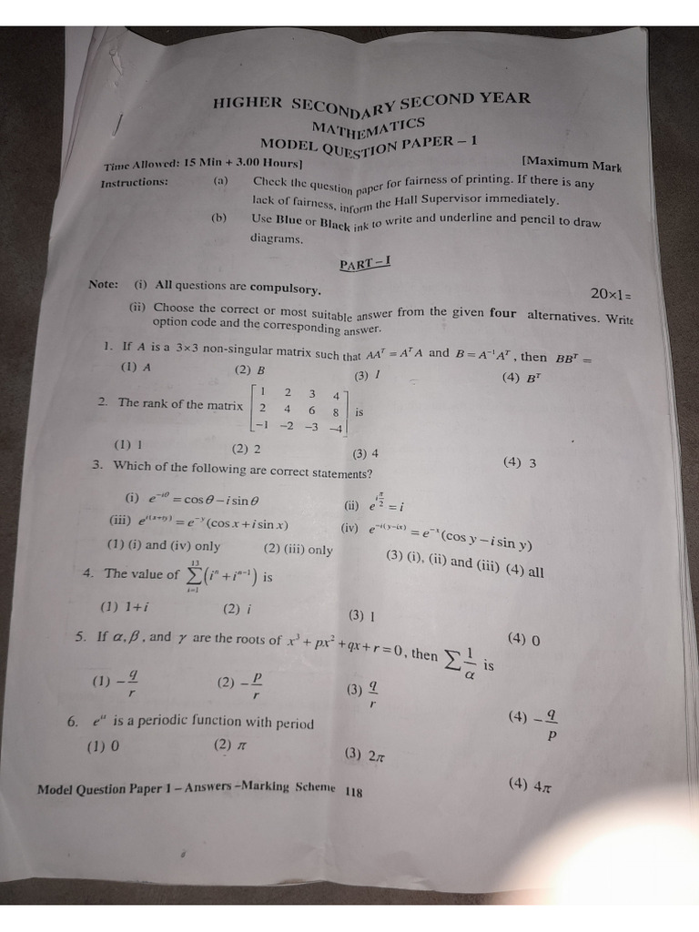 Maths Important Question (Revision) | PDF