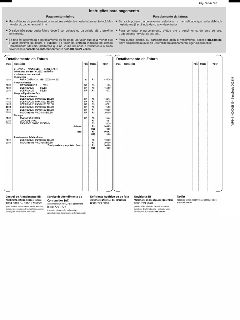 Dotz Internacional Visa-1 | PDF