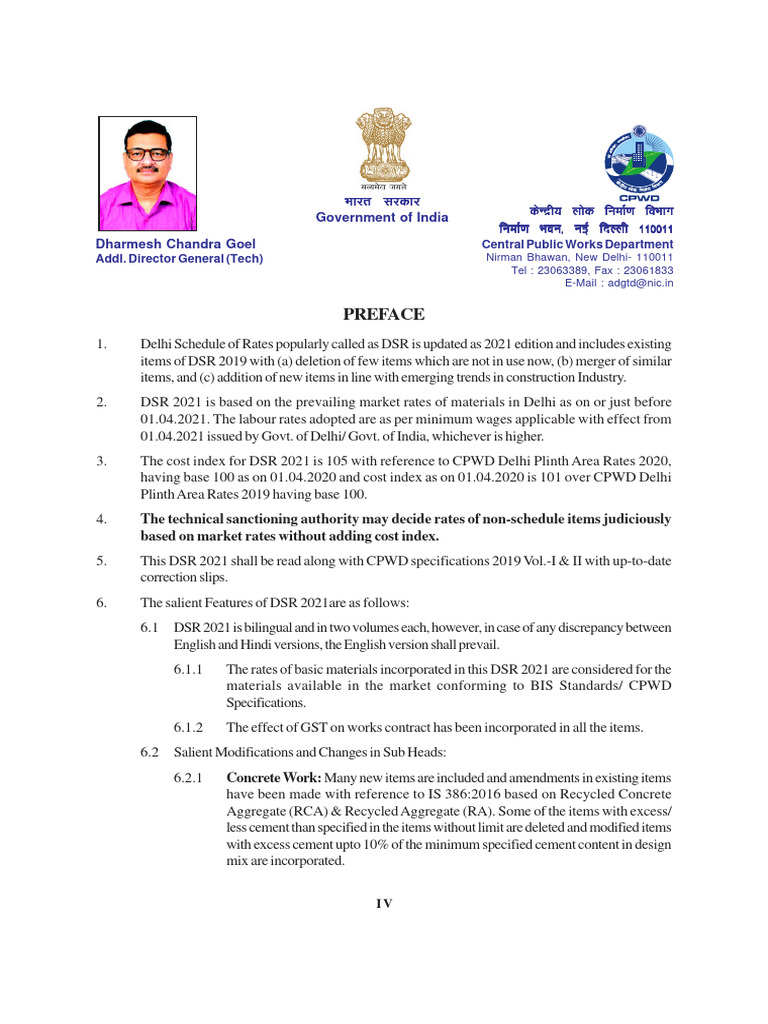 Delhi Schedule of Rates 2021 Overview | PDF