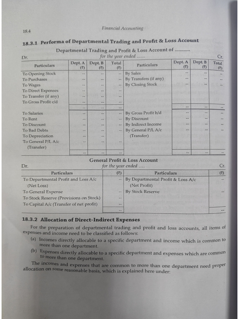 FA Departmental Accounting | PDF