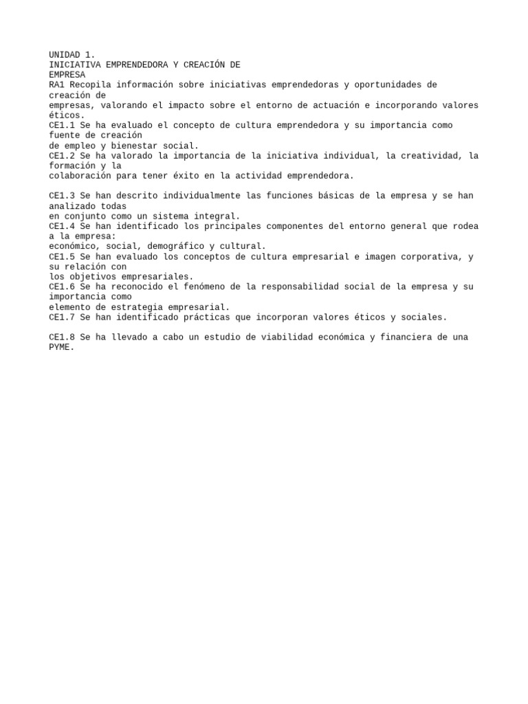 TEMA 1 GEFE | PDF | Iniciativa empresarial | Business