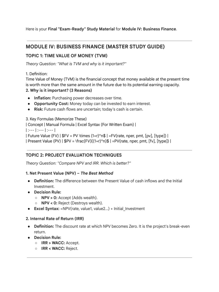 mod 4 | PDF | Net Present Value | Economies