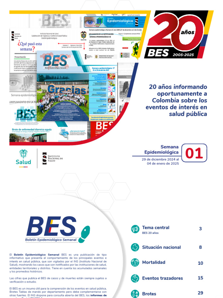001. Boletin Epidemiologico Semana 1 | PDF | Colombia | Vigilancia