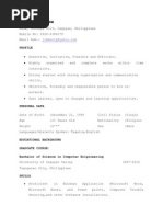 Philippine Resume Format Guide | PDF | File Format | Résumé