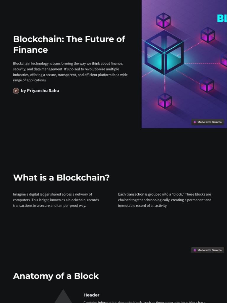 Blockchain the Future of Finance | PDF | Information Technology ...