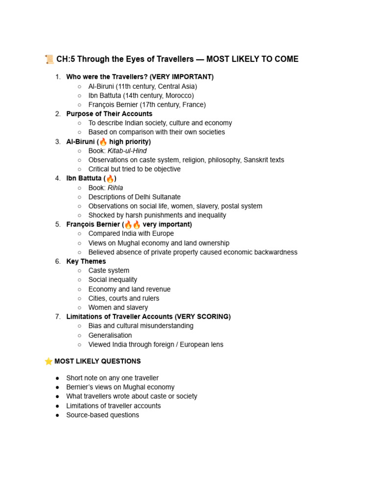 History Checklist | PDF | Bhakti | Bhakti Movement