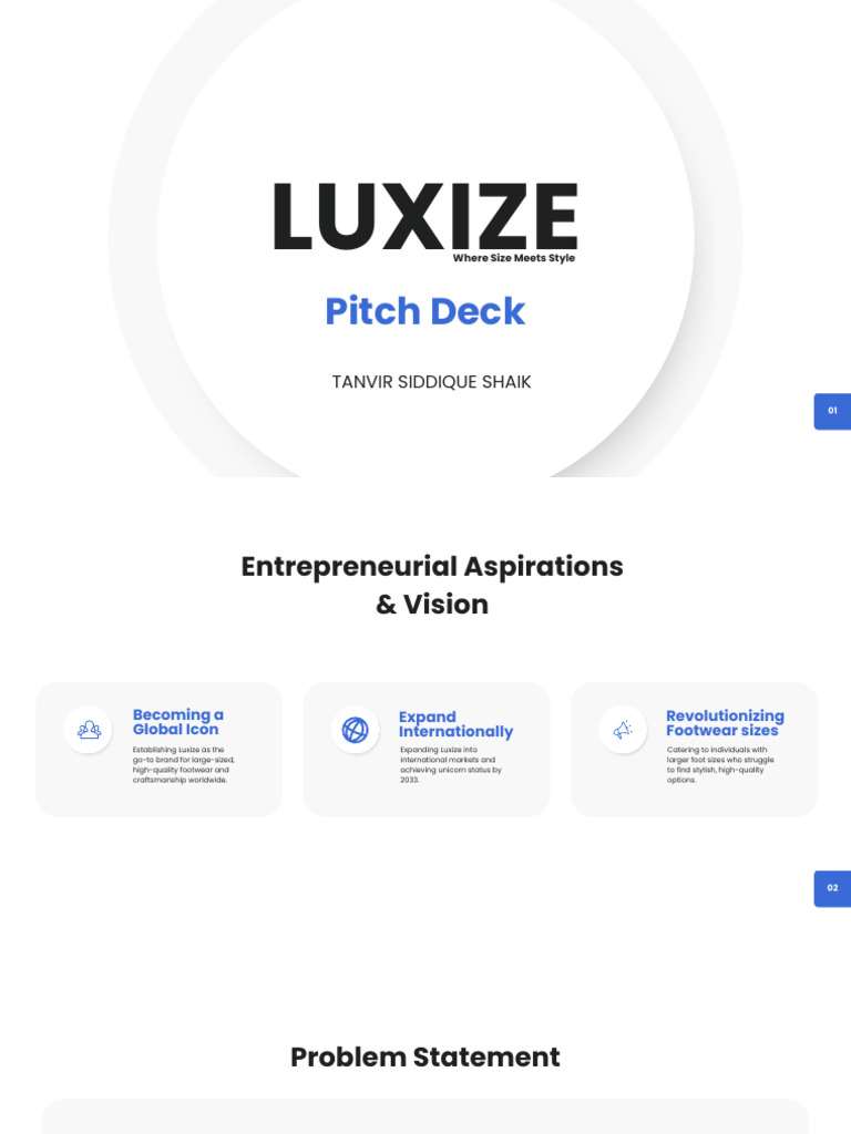 Blue White Modern Pitch Deck Presentation | PDF