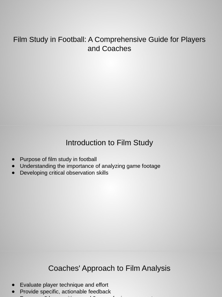Football Film Study Guide for Coaches | PDF | Analytics | Marketing ...