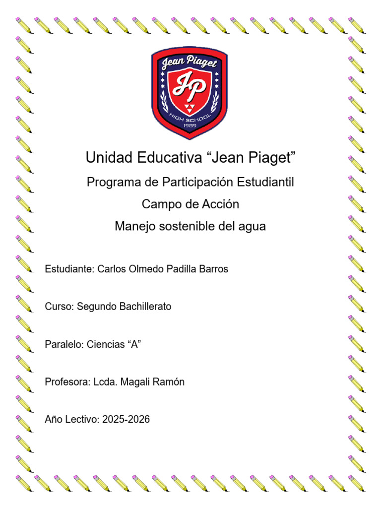 Caratula PPE Olmedo Padilla | PDF | Sustentabilidad | Agua