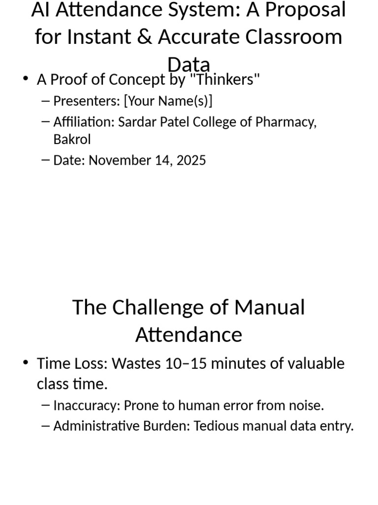 AI Attendance System Proposal (1) | PDF