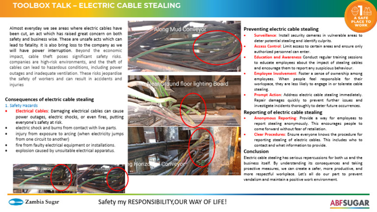 Preventing Electric Cable Theft Safely | PDF | Safety | Risk