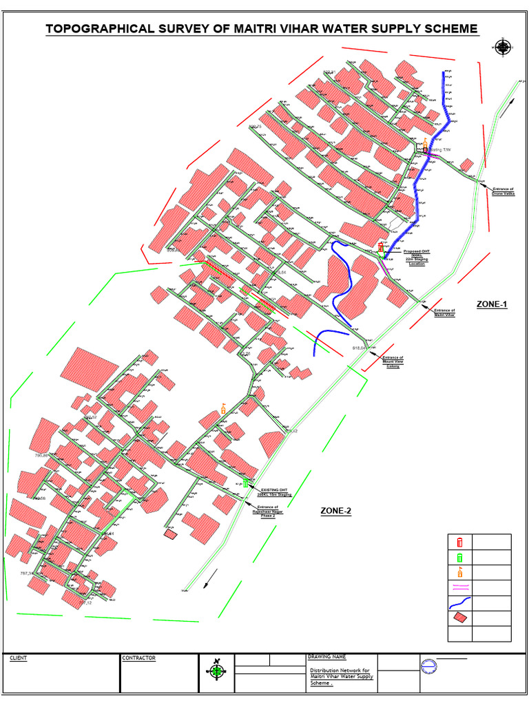 Topography Survey Drawing DGPS , WSD | PDF