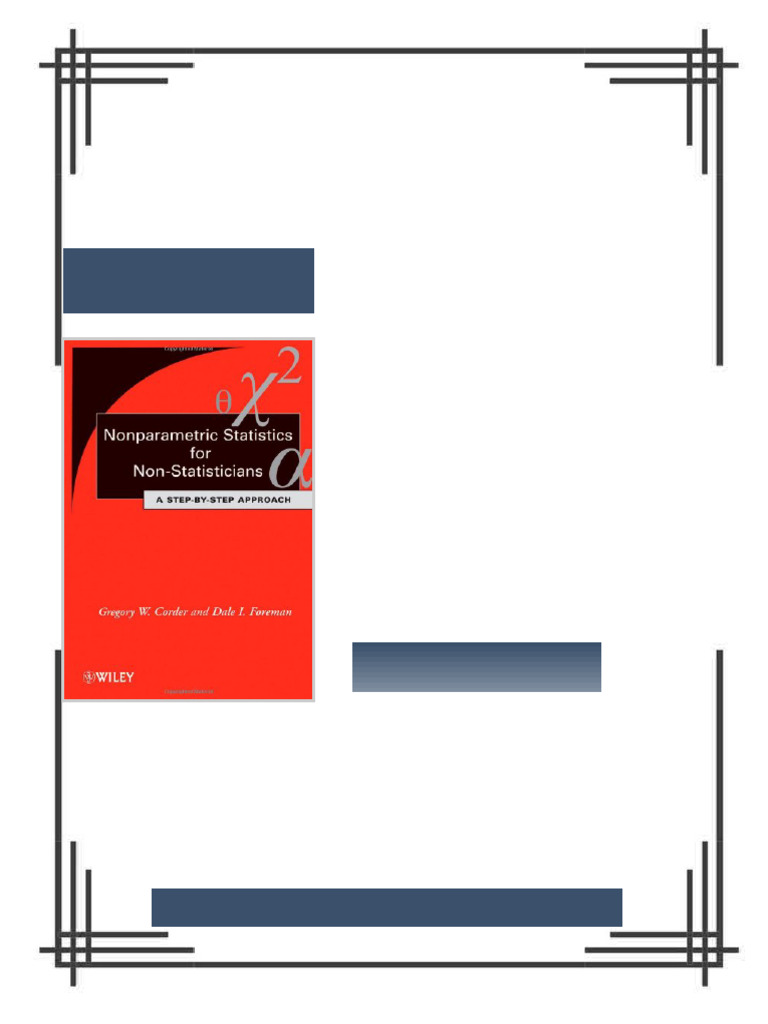 Nonparametric Statistics For Non Statisticians A Step by Step Approach ...