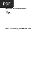 Purdue OWL: MLA Format Guide | PDF | Citation | Text