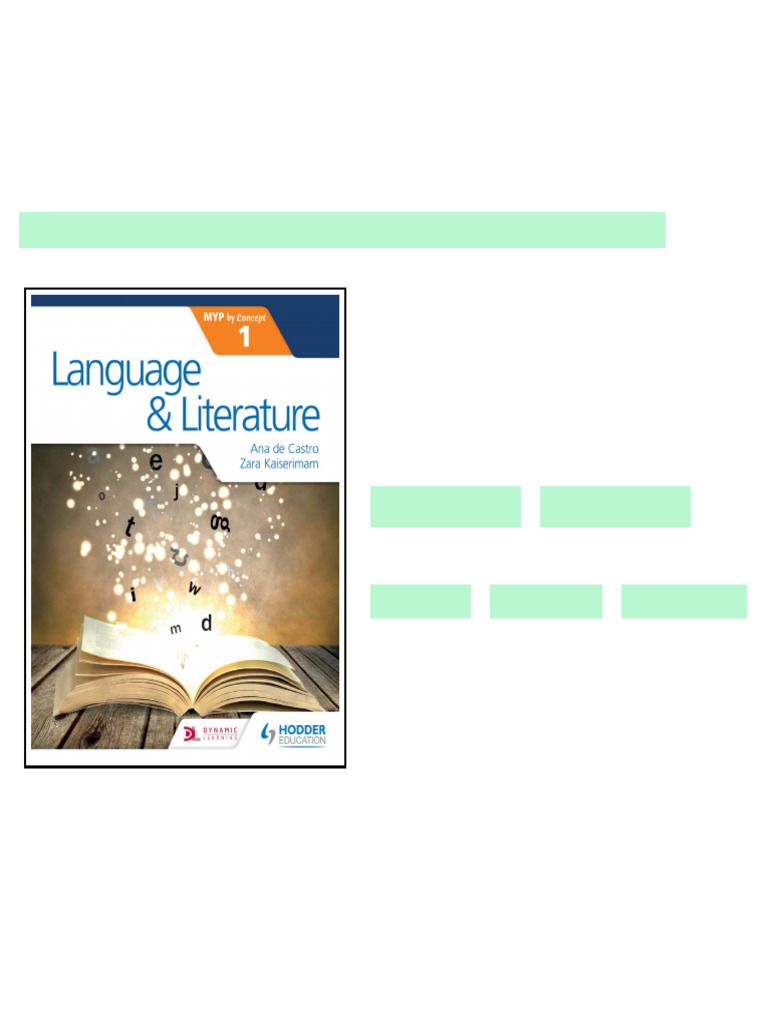 Language and Literature for the IB MYP 1 available any format | PDF