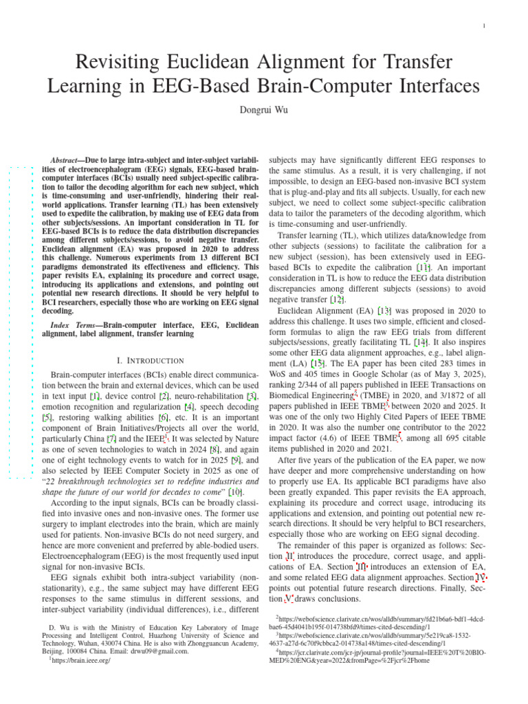 Euclidean Alignment in EEG Transfer Learning | PDF ...