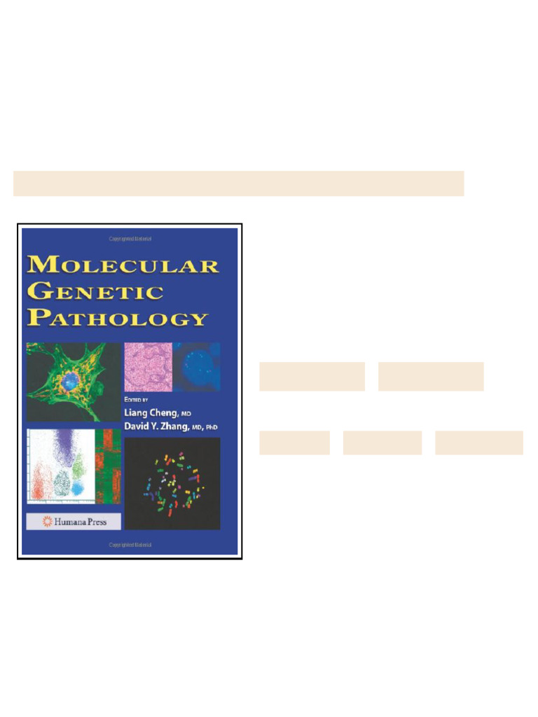 (Ebook) Molecular Genetic Pathology by Liang Cheng ISBN 9781588299741 ...
