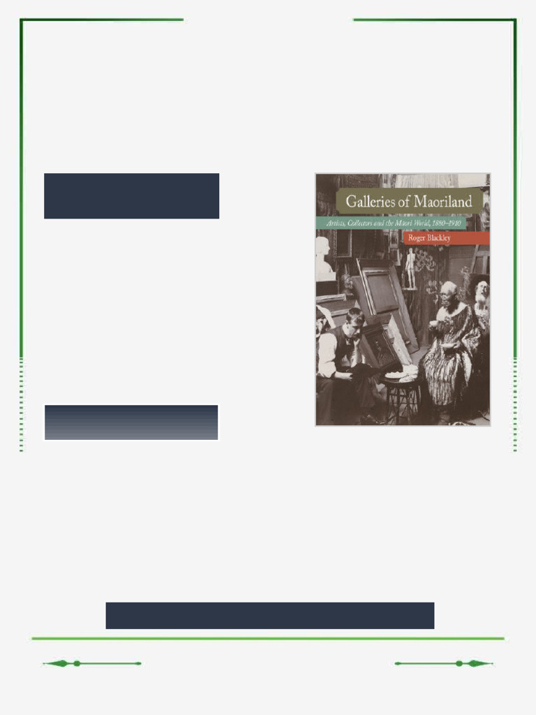 Galleries of Maoriland Artists Collectors and the Maori World 1880 1910 ...