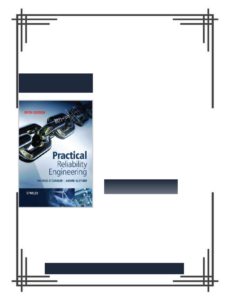 Practical Reliability Engineering Fifth Edition Patrick D. T. O'Connor ebook checked pdf file ...