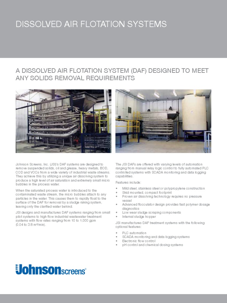 Dissolved Air Flotation Systems | PDF | Environmental Engineering ...