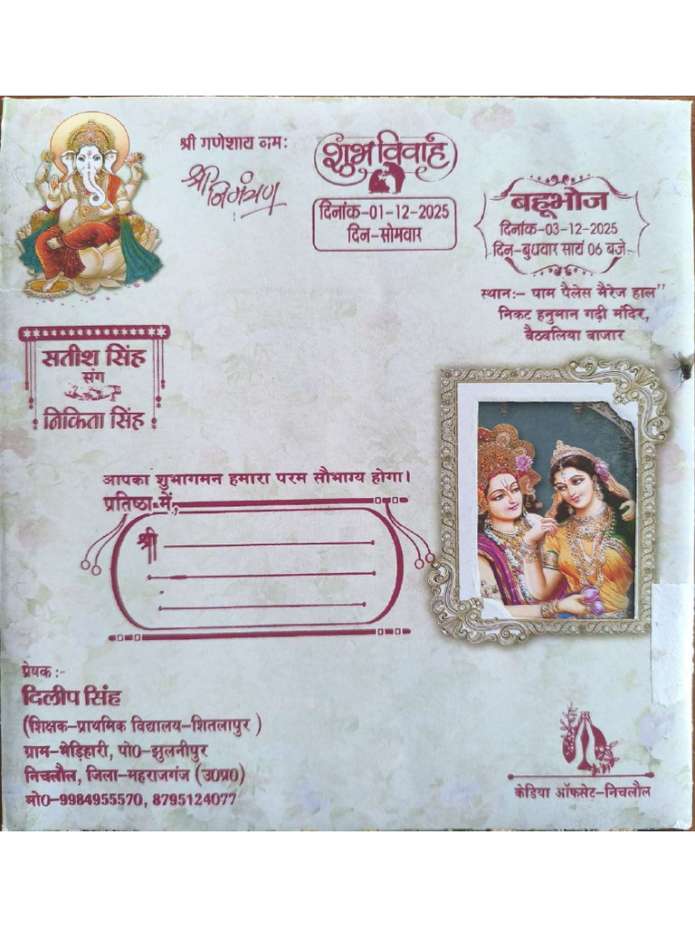 Satish Singh Wedding | PDF