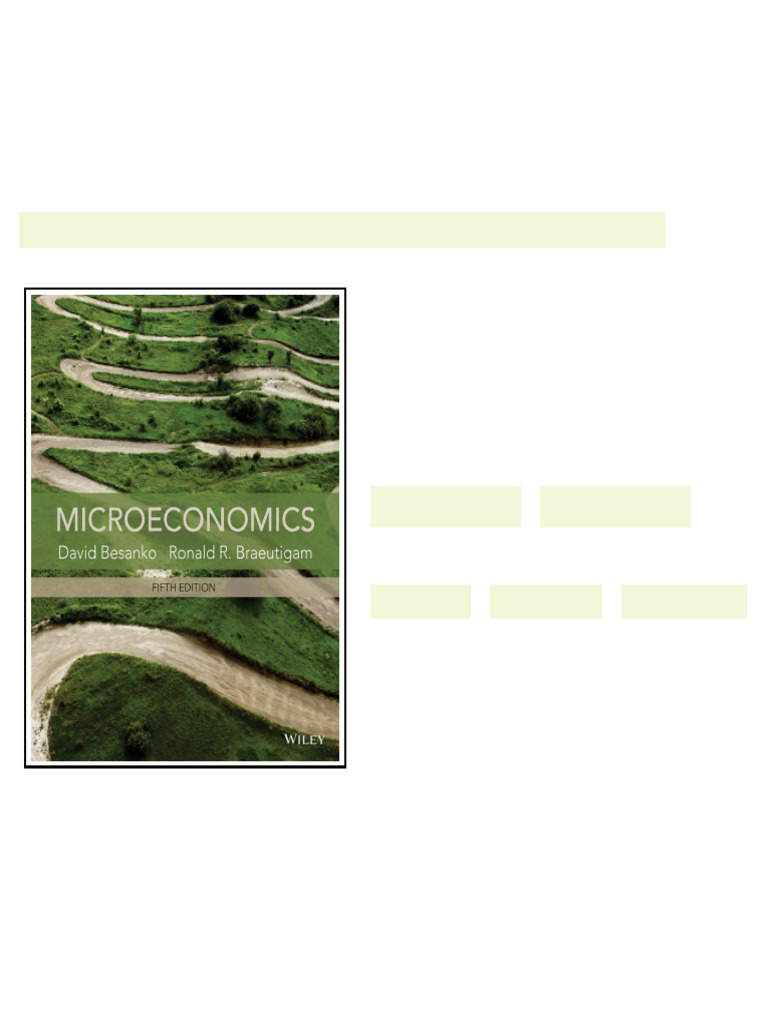 Microeconomics 5th Edition by David Besanko full | PDF