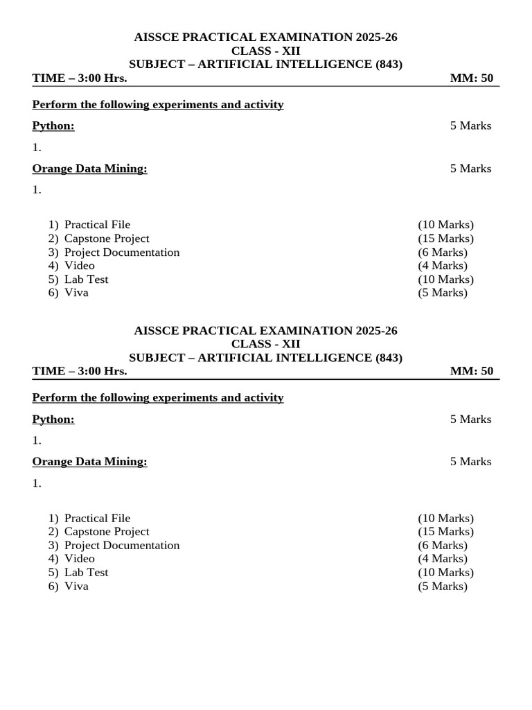 AI Practical Paper | PDF