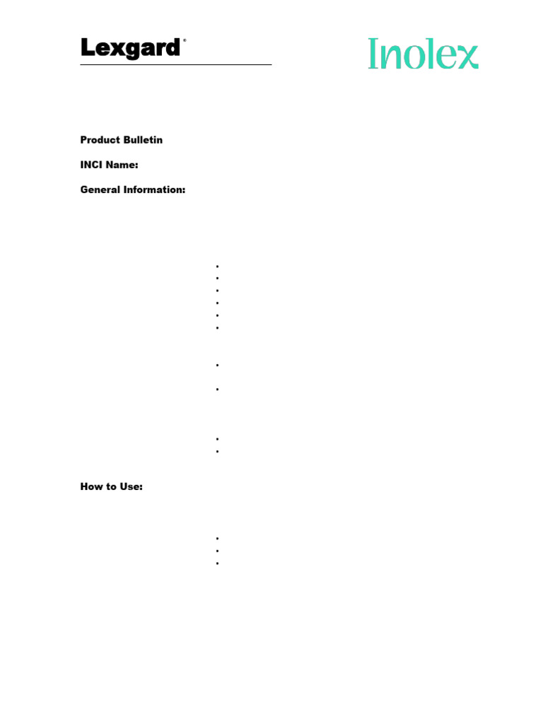 Lexgard® H: Water-Soluble Preservative | PDF