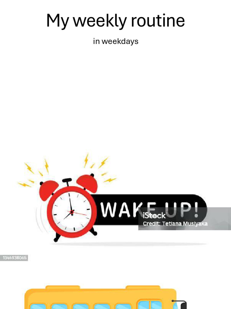 My Weekly Routine: in Weekdays | PDF