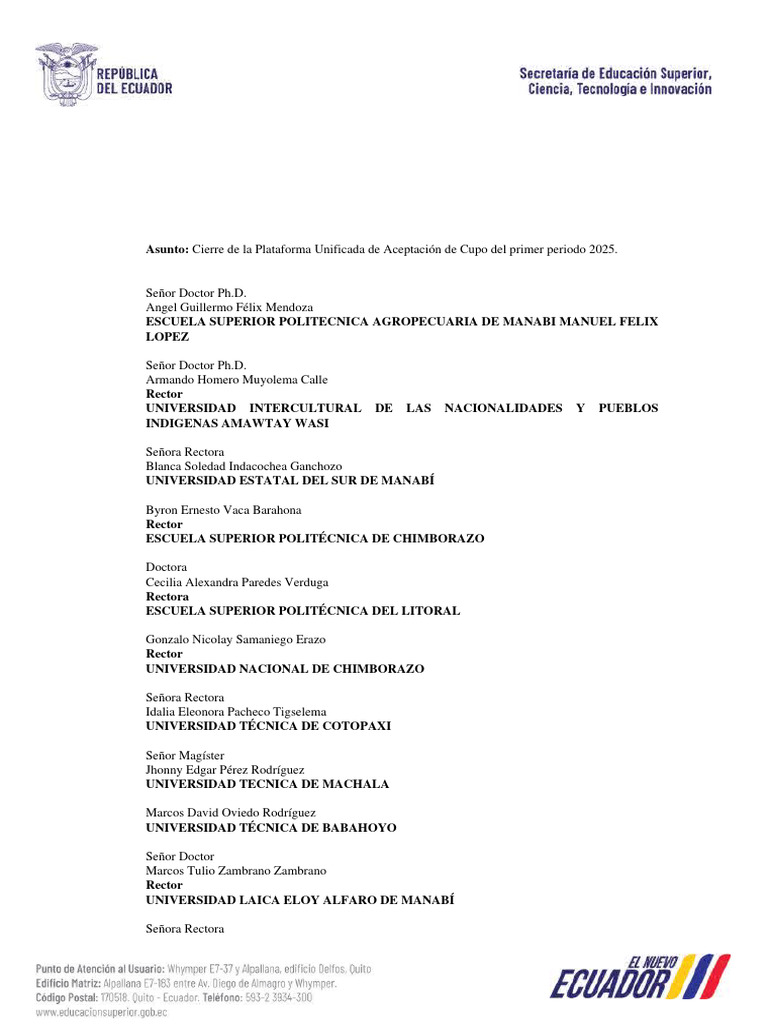 Senescyt Sgescti Saes 2025 0063 o | PDF | Educación más alta | Academia