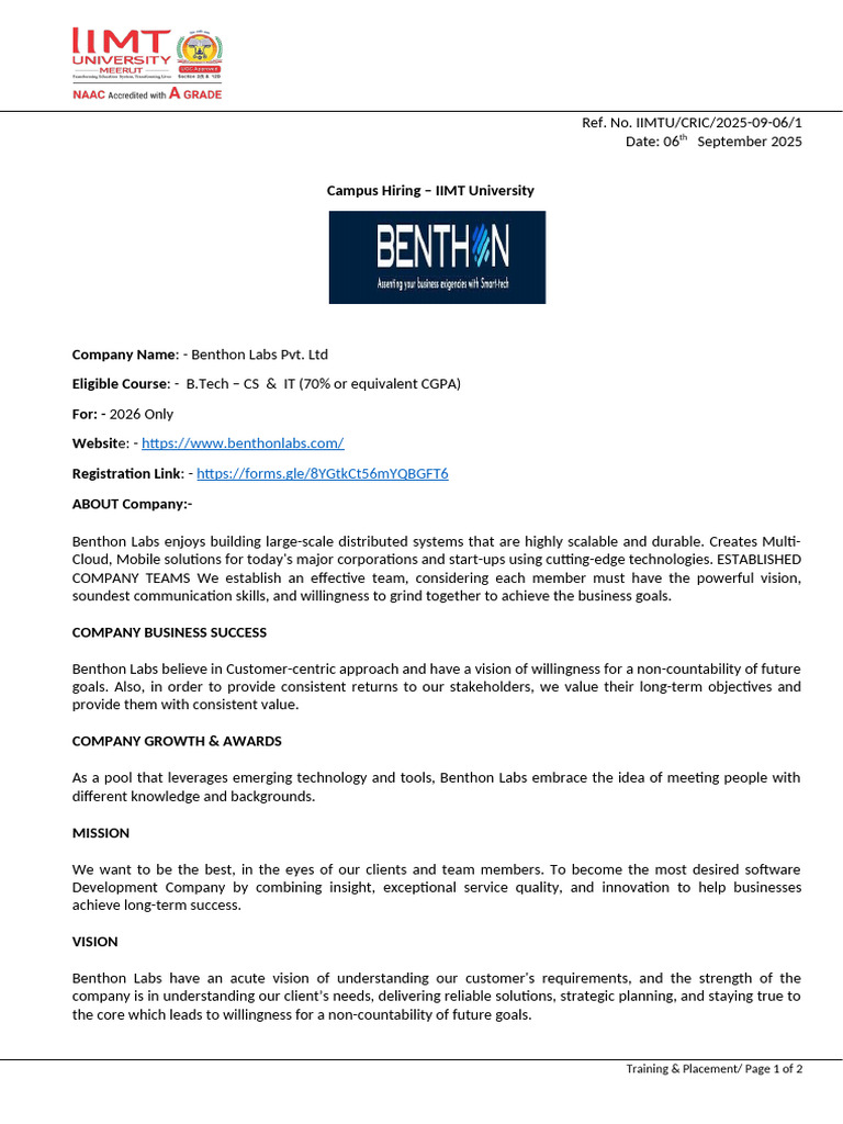Notice - Benthon Labs Pvt. LTD !! | PDF | Business