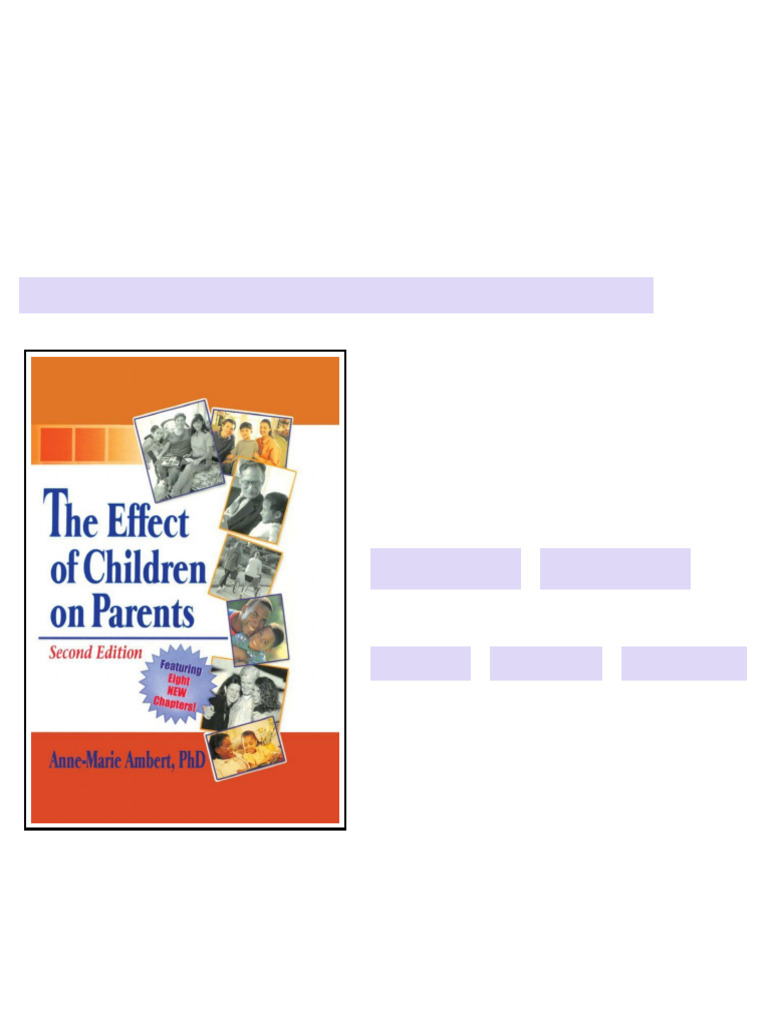 Effect of Children on Parents (Haworth Marriage and the Family) 2nd ...