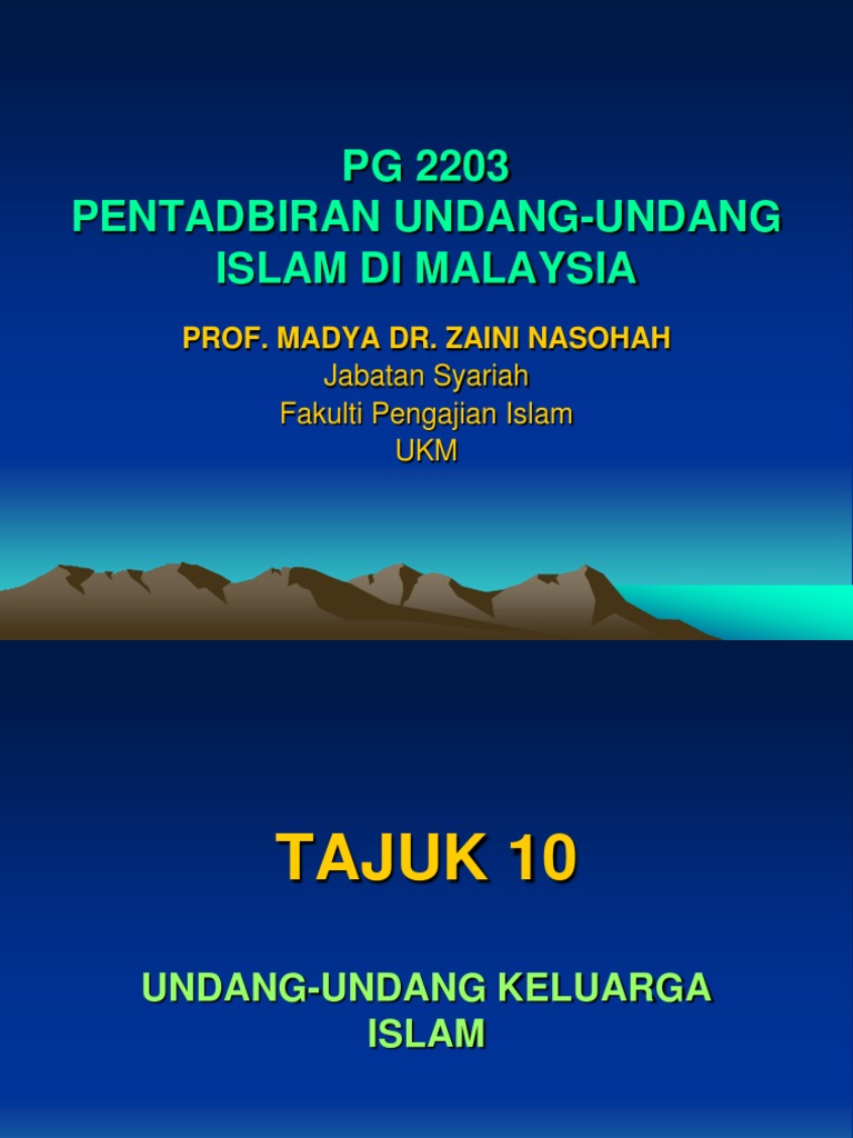 10 Undang-Undang Keluarga | PDF