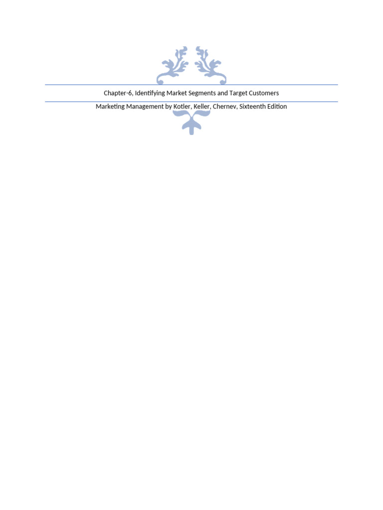 Chapter-6, Identifying Market Segments and Target Customers | PDF ...