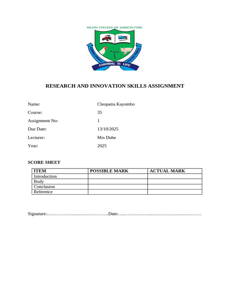 Research and Innovation Skills Assignment Pretty Girl | PDF ...