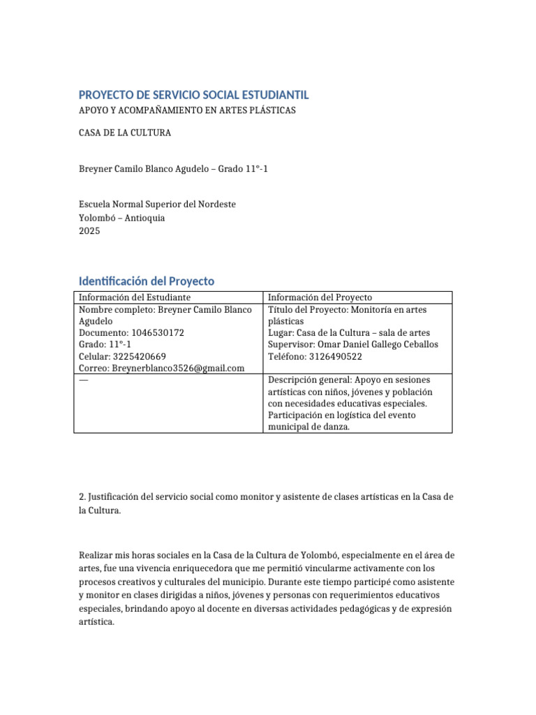 Proyecto Con Cuadro | PDF | Aprendizaje | Inclusión (Educación)