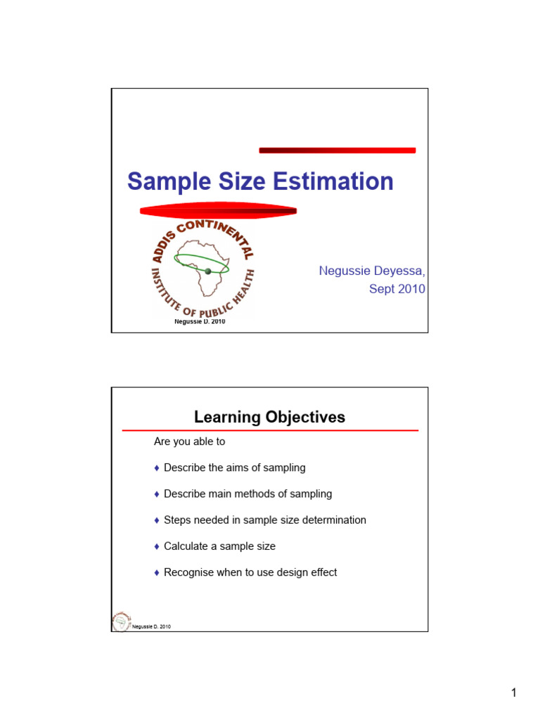 Sample Size Determination, 2010 | PDF | Sample Size Determination ...