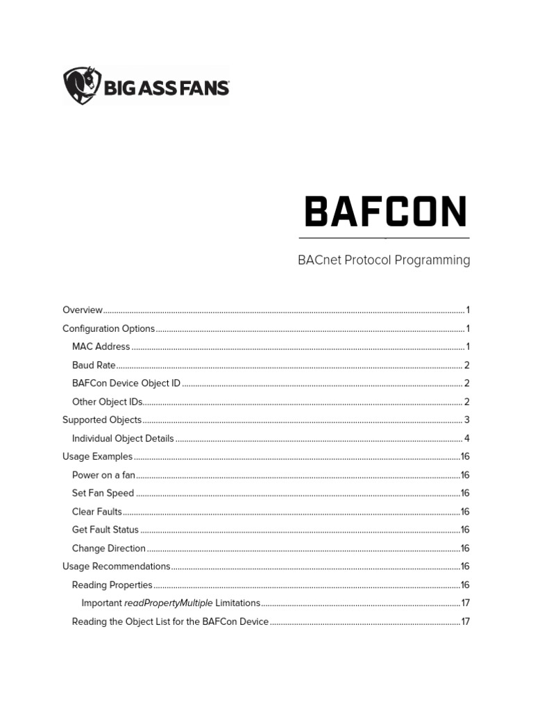 BAFCon BACnet Protocol Guide | PDF | Computer Architecture ...