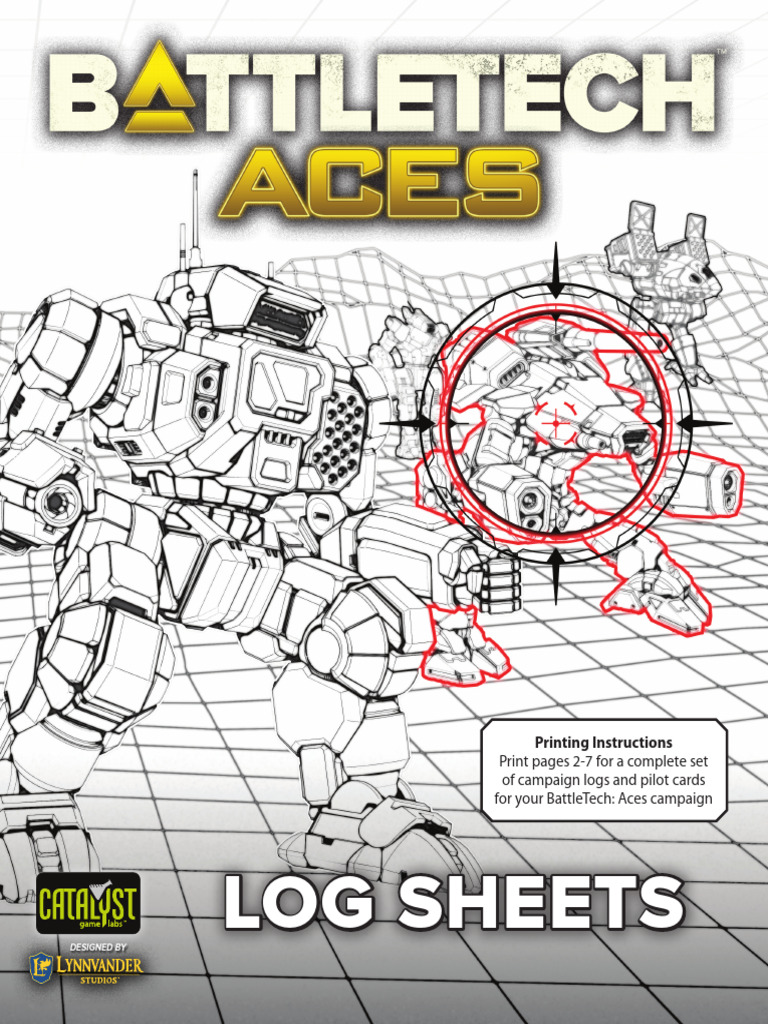 BattleTech Aces Campaign Log Sheets | PDF | Battle Tech