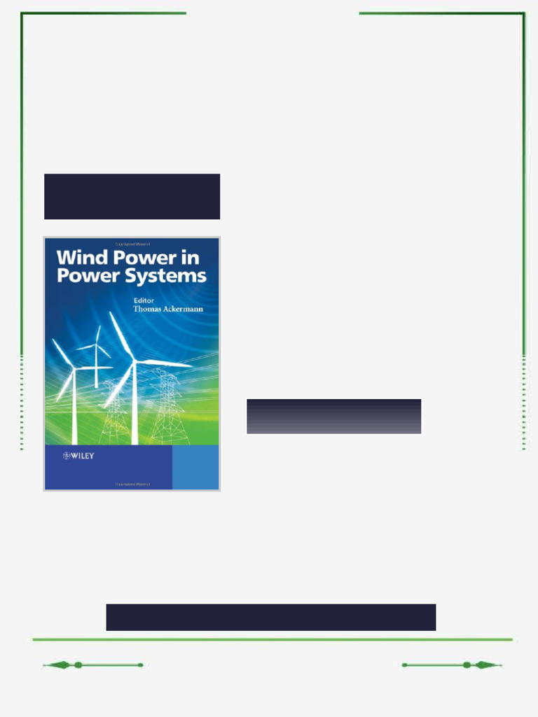 Wind Power in Power Systems 1st Edition Thomas Ackermann ebook 2026 ...