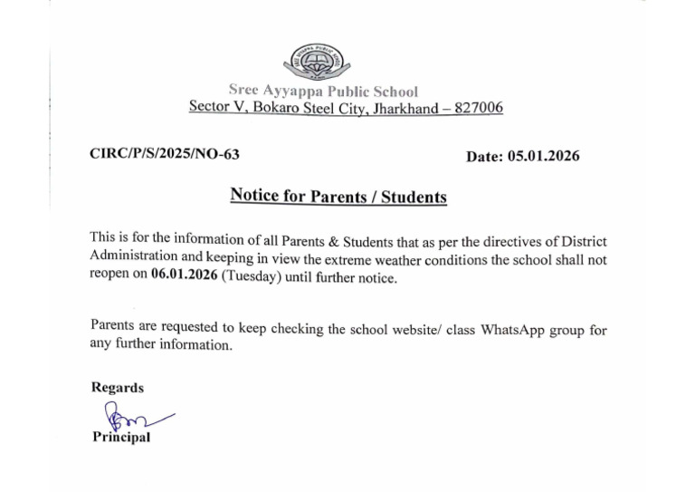 Notice for Parents & Students | PDF