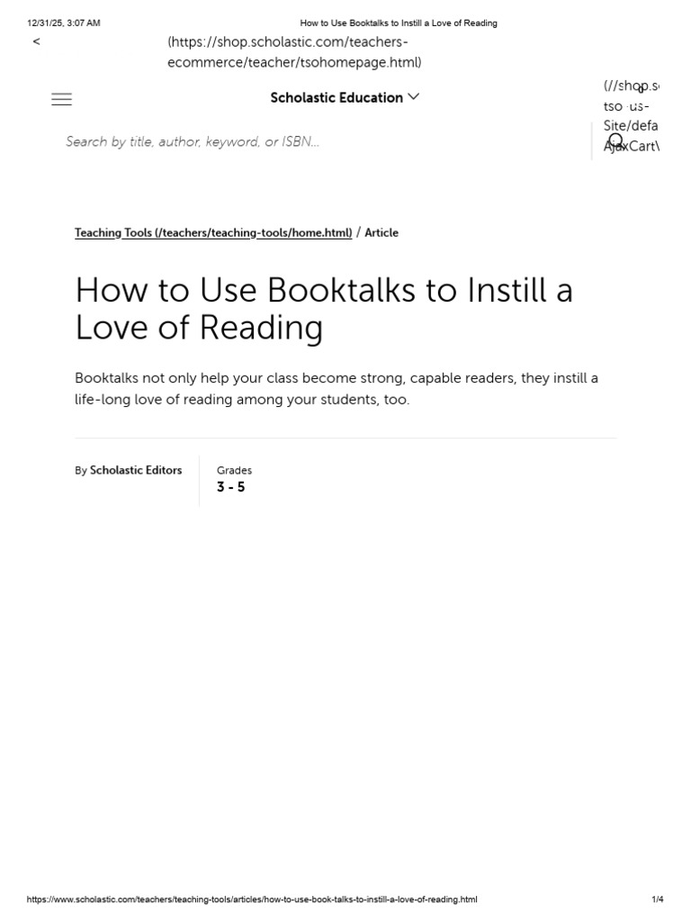 Scholastic Book Talks | PDF