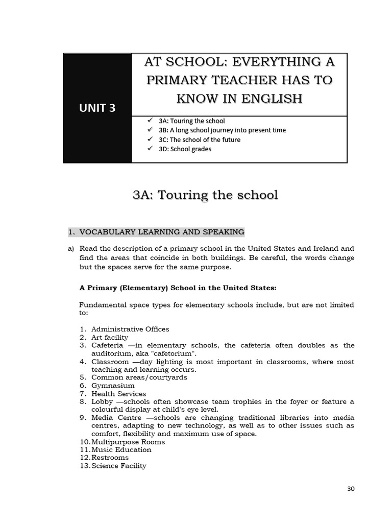 UNIT 3 | PDF | Kindergarten | Educational Stages